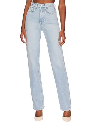 GRLFRND Sara Super High Rise Straight Jeans Hudson Yards