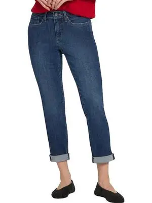 NYDJ NYDJ Sheri Cuffed Straight Leg Jeans Louvre Sapphire