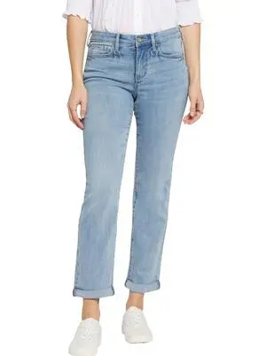 NYDJ NYDJ Sheri Cuffed Straight Leg Jeans Majesty