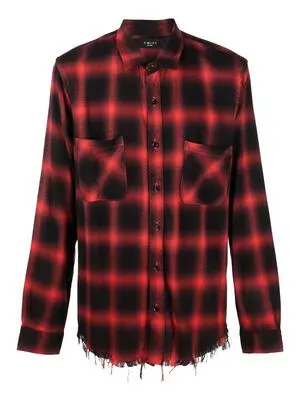 Amiri Shadow Plaid Shirt - Red