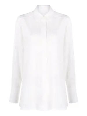 Givenchy Perforated Long-sleeve Shirt - White