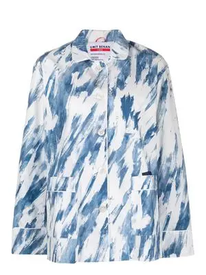 F.R.S FOR RESTLESS SLEEPERS Graphic-print Pajama Shirt - Blue