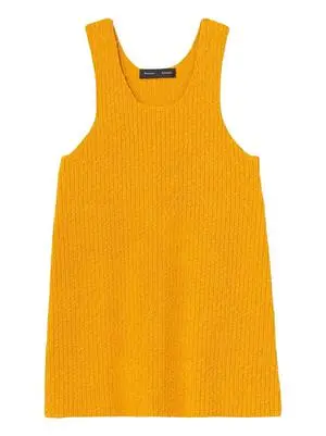 Proenza Schouler Mélange Bouclé Knitted Tank Top - Yellow