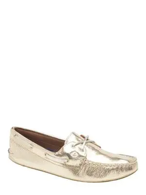 Sperry Authentic Original Boat Shoe Gold Leather Crinkle