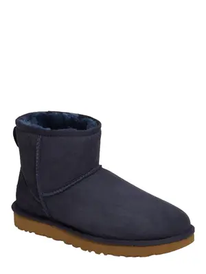 UGG UGG Classic Mini II Shearling Lined Boot Navy Suede