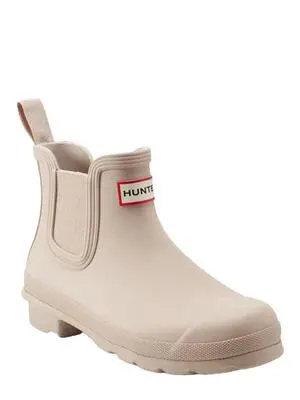 Hunter Hunter Original Waterproof Chelsea Boots Beige