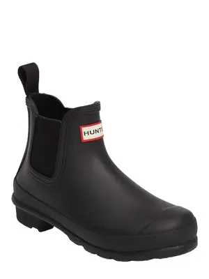 Hunter Hunter Original Waterproof Chelsea Boots Black Matte