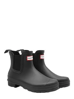 Hunter Original Waterproof Chelsea Boots - Black/black