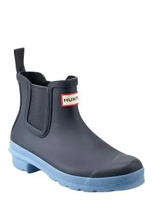 Hunter Original Waterproof Chelsea Boots - Hunter Navy