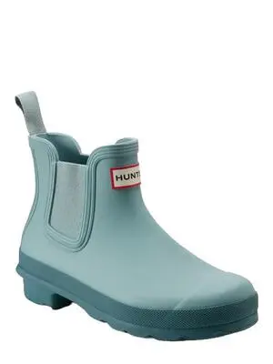 Hunter Hunter Original Waterproof Chelsea Boots Light Green