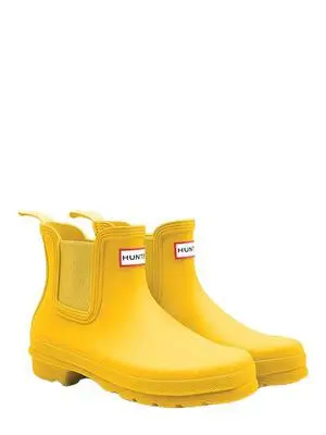 Hunter Hunter Original Waterproof Chelsea Boots Yellow