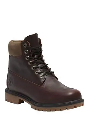 Timberland Timberland 6-Inch Premium Waterproof Boots Burgundy Full Grain