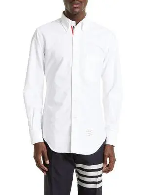 Thom Browne Cotton Button-down Shirt - White