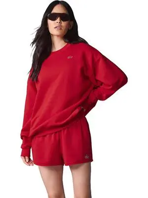 Alo Yoga Accolade Crewneck Pullover Bold Red