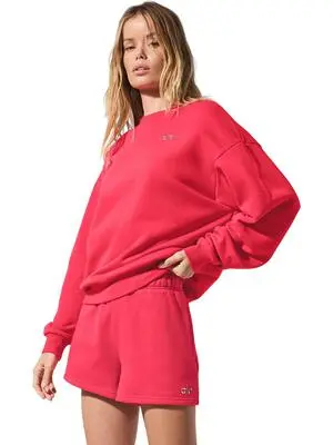 Alo Yoga Accolade Crewneck Pullover Candy Red