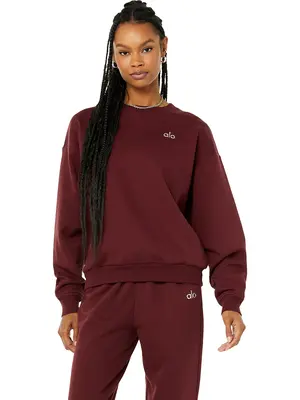 Alo Yoga Accolade Crewneck Pullover Cranberry