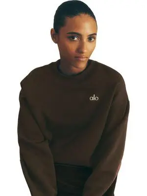 Alo Yoga Accolade Crewneck Pullover Espresso