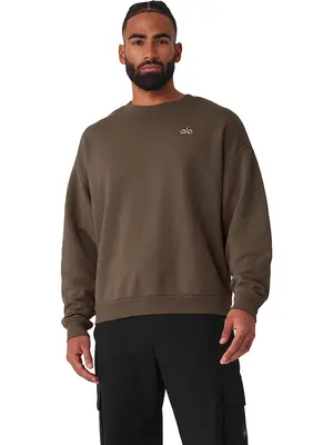 Alo Yoga Accolade Crewneck Pullover Olive Tree