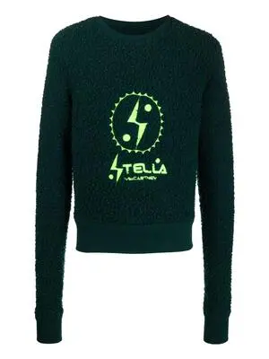 Stella McCartney Embroidered Textured Jumper - Green