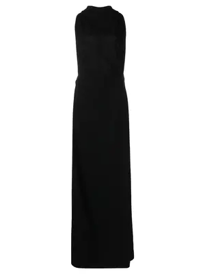 Proenza Schouler Matte Crepe Backless Gown - Black