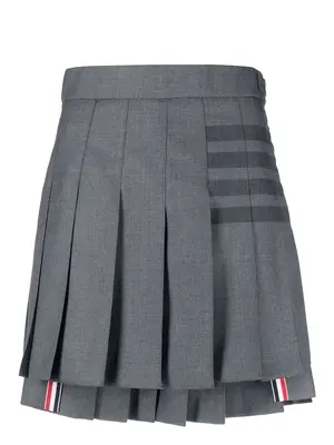 Thom Browne 4-bar Pleated Mini Skirt - Grey