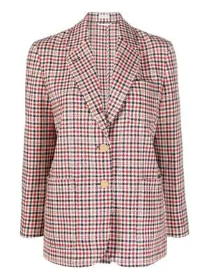 THOM BROWNE Check-pattern Single Breasted Blazer