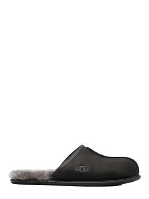 UGG Scuff Leather Slippers - Black