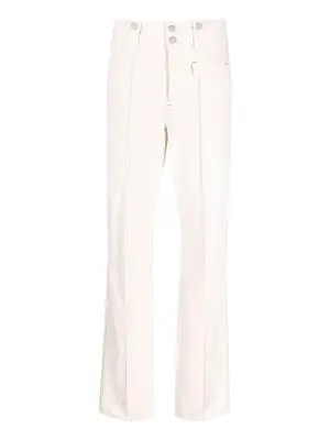 Isabel Marant High-rise Straight-leg Trousers - Neutrals