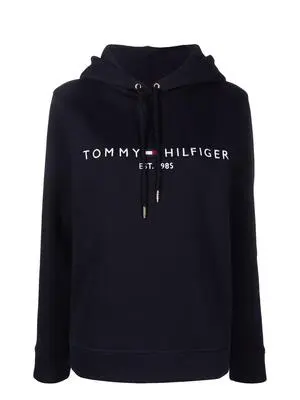 Tommy Hilfiger Embroidered Logo Pullover Hoodie - Blue