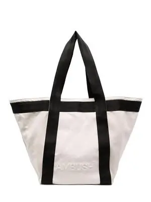 AMBUSH Logo-embossed Medium Tote Bag - Neutrals