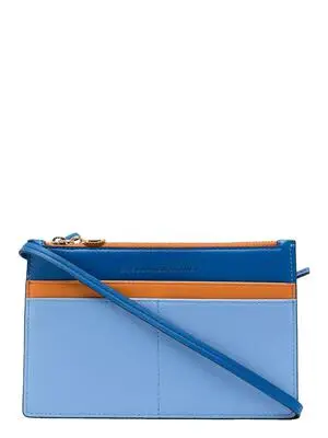 Stella McCartney Color-block Pouch In Vegan Leather - Blue
