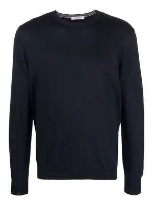 FILERIA Crew Neck Knitted Jumper - Blue