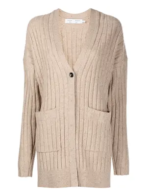 Proenza Schouler White Label Ribbed Knit Cardigan - Neutrals