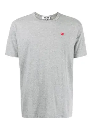 Play Comme Des Garcon Embroidered Heart T-shirt - Grey