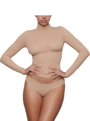 SKIMS Fits Everybody Turtleneck Top Clay