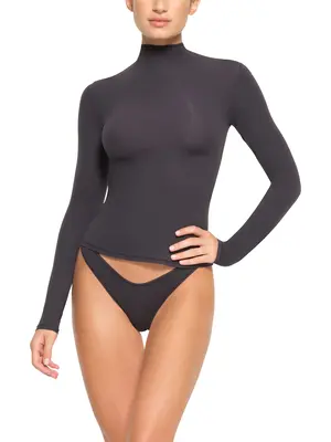 SKIMS Fits Everybody Turtleneck Top Graphite