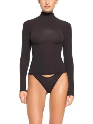 SKIMS Essential Turtleneck Top - Onyx