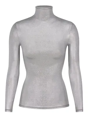 SKIMS Fits Everybody Turtleneck Top Silver