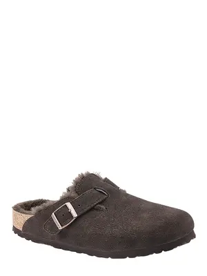 BIRKENSTOCK Boston Shearling Clogs Brown