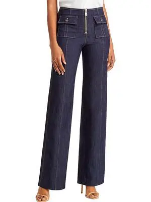 Cinq À Sept Azure Wide Leg Trousers - Indigo