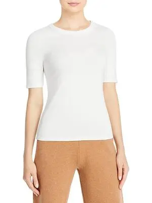 BOSS Efita Crewneck Top - Open Wht