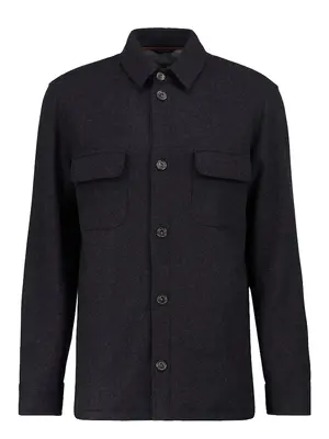 Loro Piana Cashmere-blend Overshirt - Black