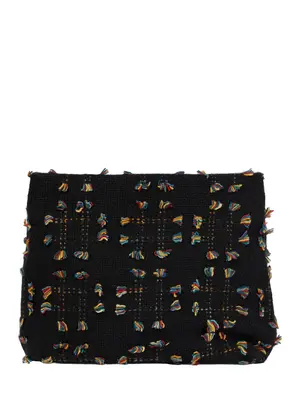 Gabriela Hearst Phoebe Fringed Cashmere Clutch - Multicoloured