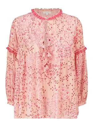 Poupette St Barth Clara Floral Blouse - Pink
