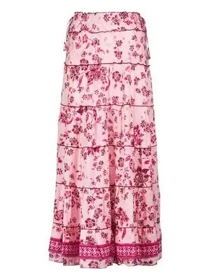 Poupette St Barth Camila Floral Maxi Skirt - Pink