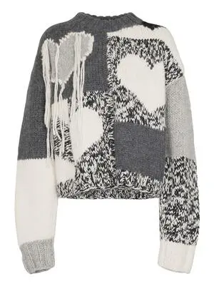 JOSEPH Intarsia Wool-blend Sweater - Multicoloured