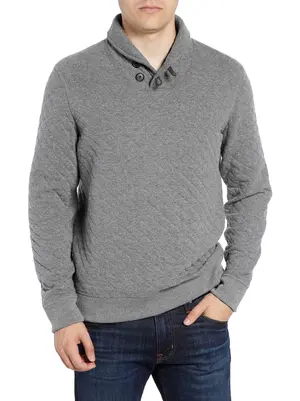 Billy Reid Billy Reid Shawl Collar Pullover Medium Grey