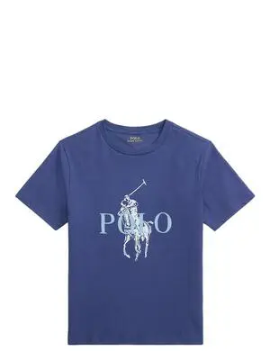 Ralph Lauren Big Pony Cotton Jersey Tee - Light Navy
