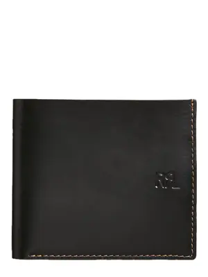 Ralph Lauren Leather Billfold - Black Over Brown