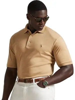 Ralph Lauren Soft Cotton Polo Shirt - Classic Camel Heather